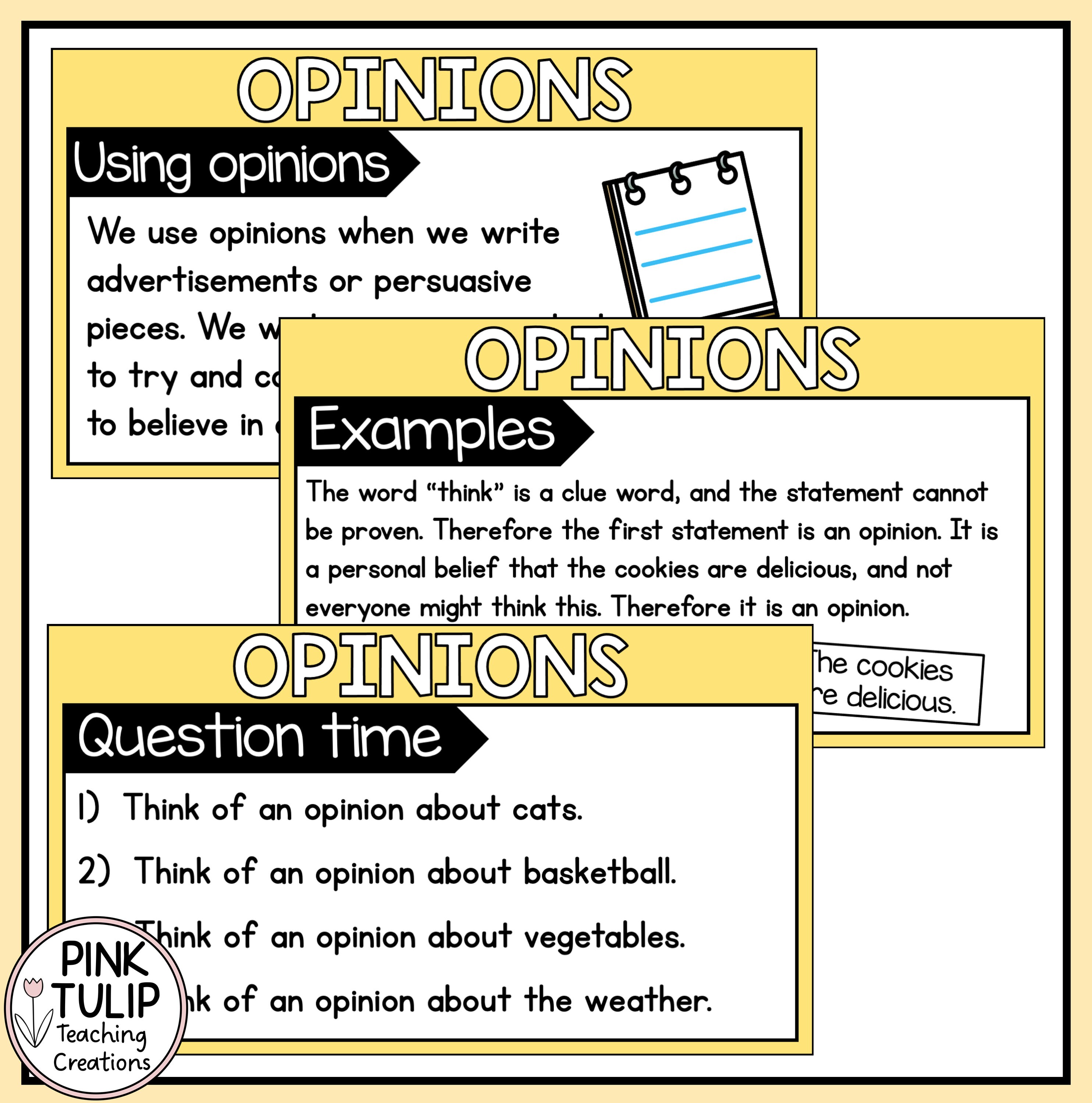 Fact and Opinion Powerpoint - Guided Teaching - Etsy