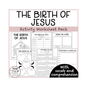 The Birth of Jesus - Story and Activity Pack - Etsy