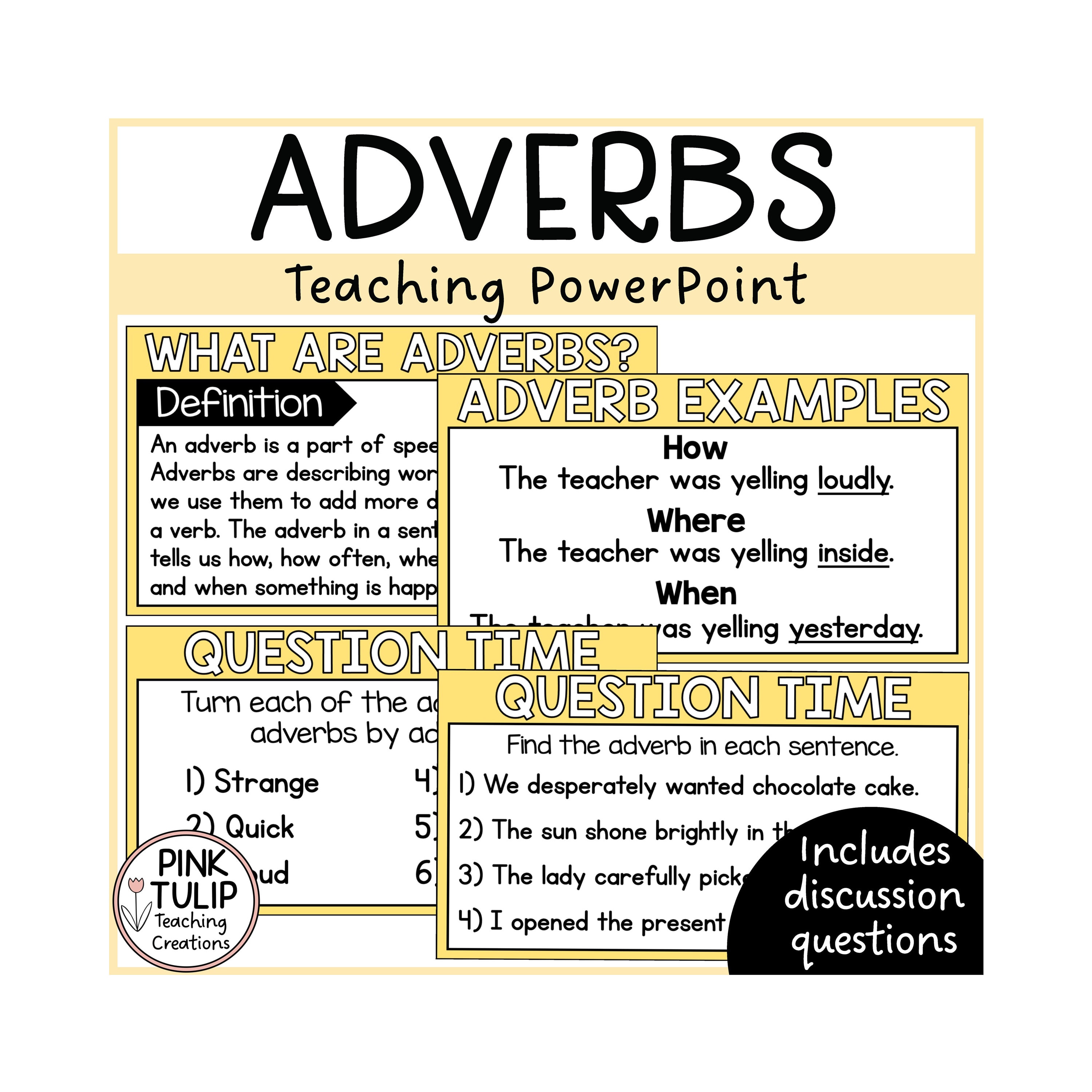 Adverbs Powerpoint - Guided Teaching - Etsy