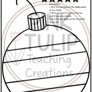 Christmas Bauble Synonym Activity - Etsy
