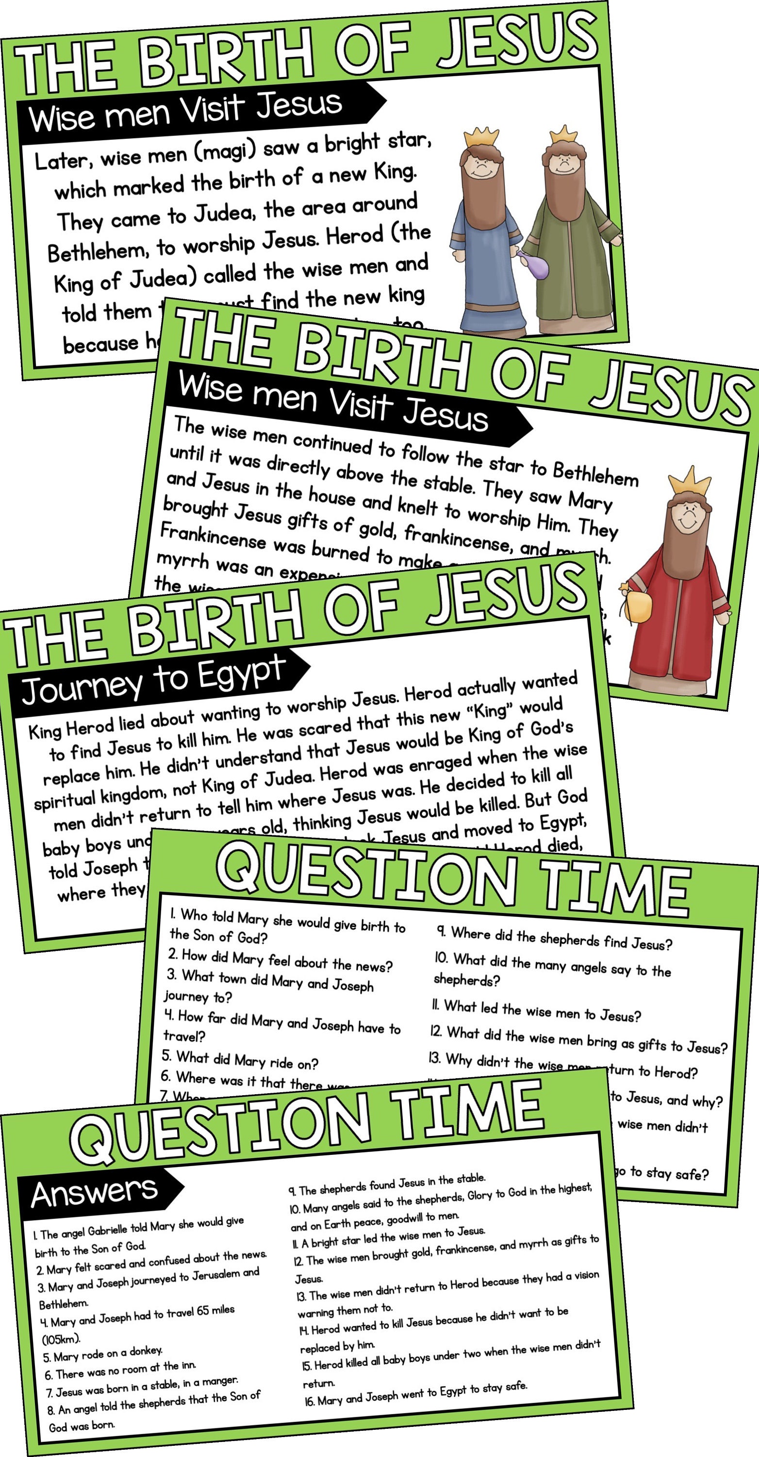 The Birth of Jesus Powerpoint - Guided Teaching - Etsy
