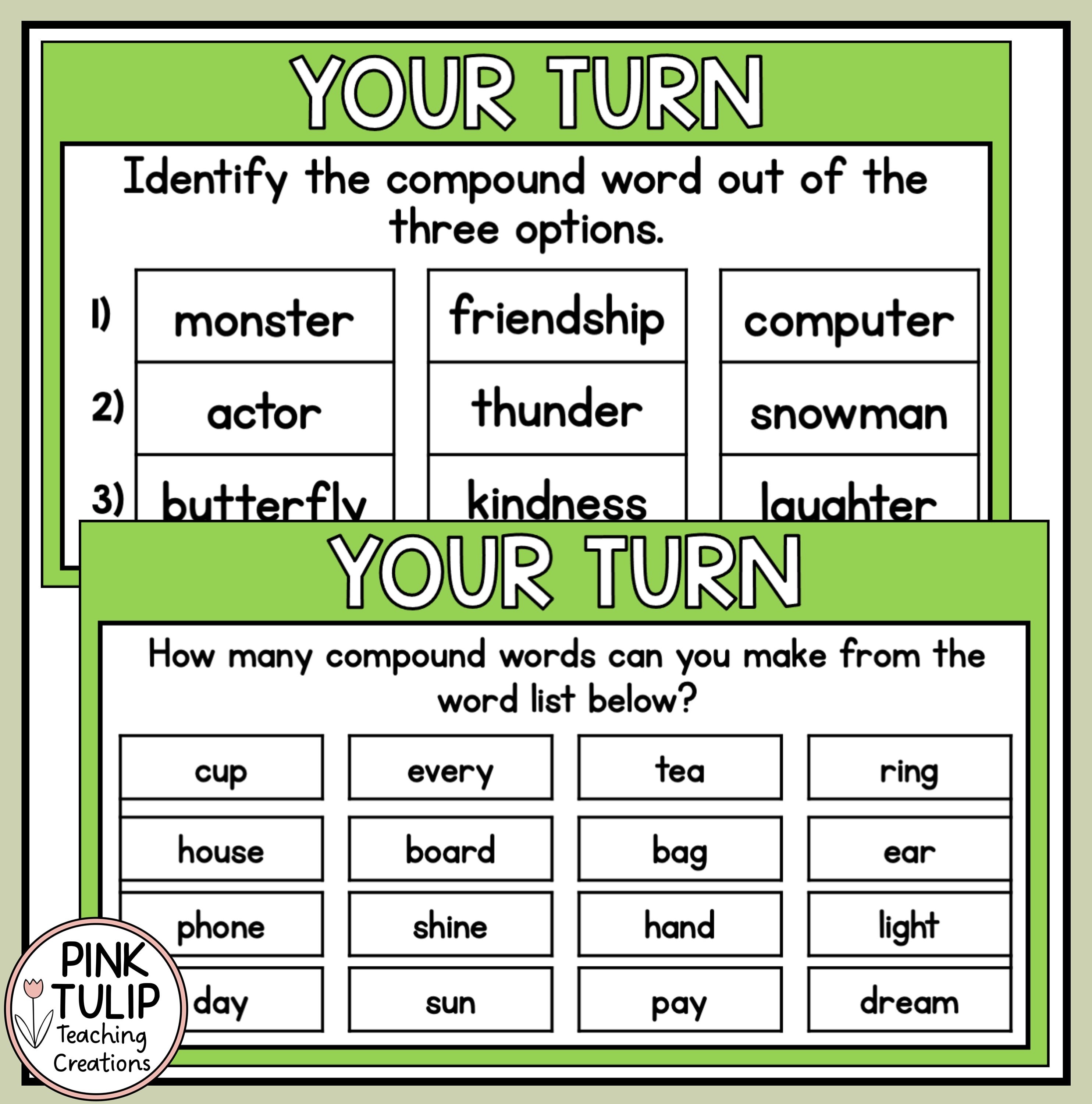 Compound Words Powerpoint - Guided Teaching - Etsy