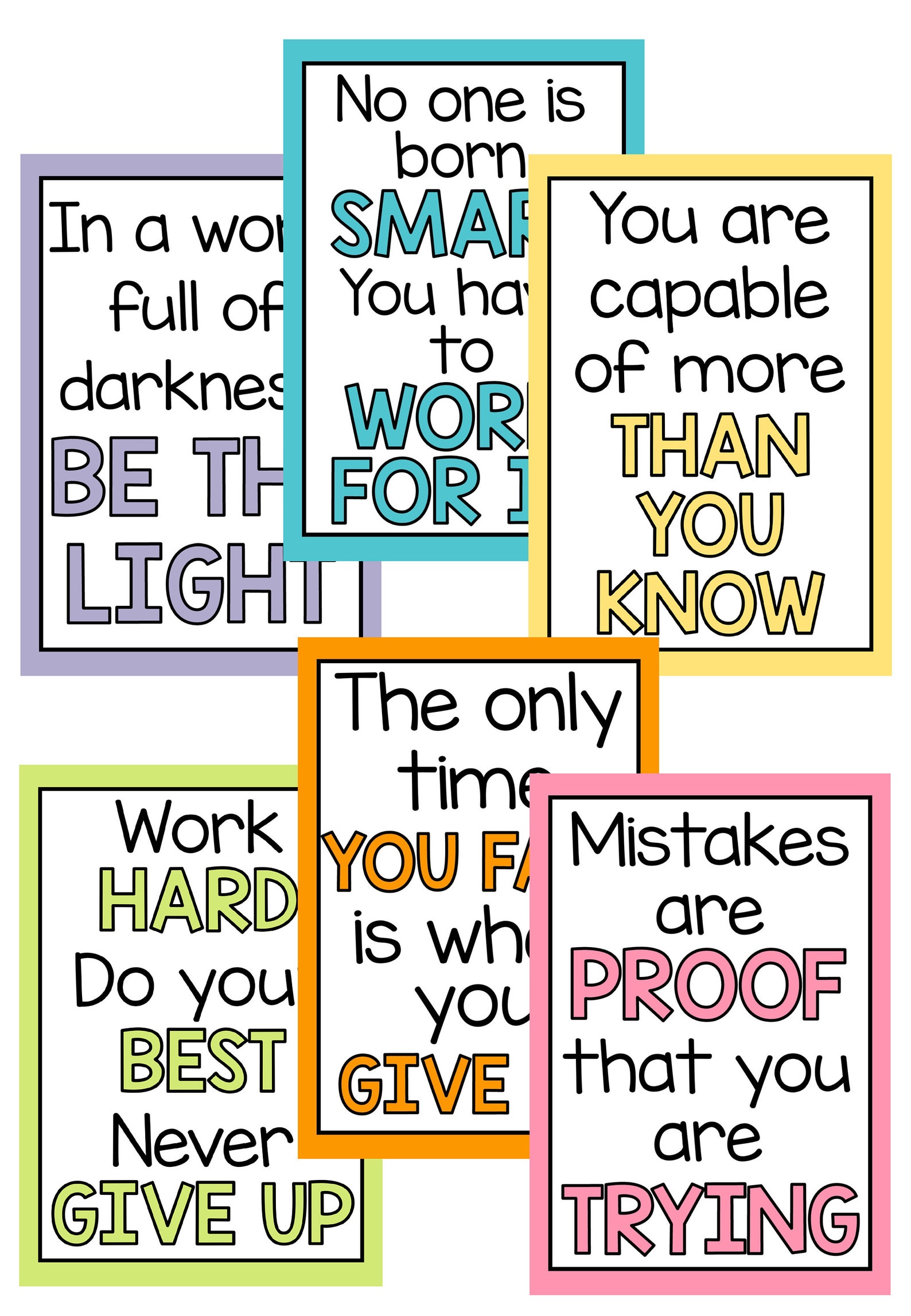 Growth Mindset Poster Set - Classroom Decor - Etsy