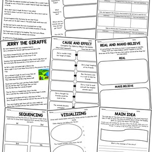 Jerry the Giraffe - Story and Reading Comprehension Pack - Etsy