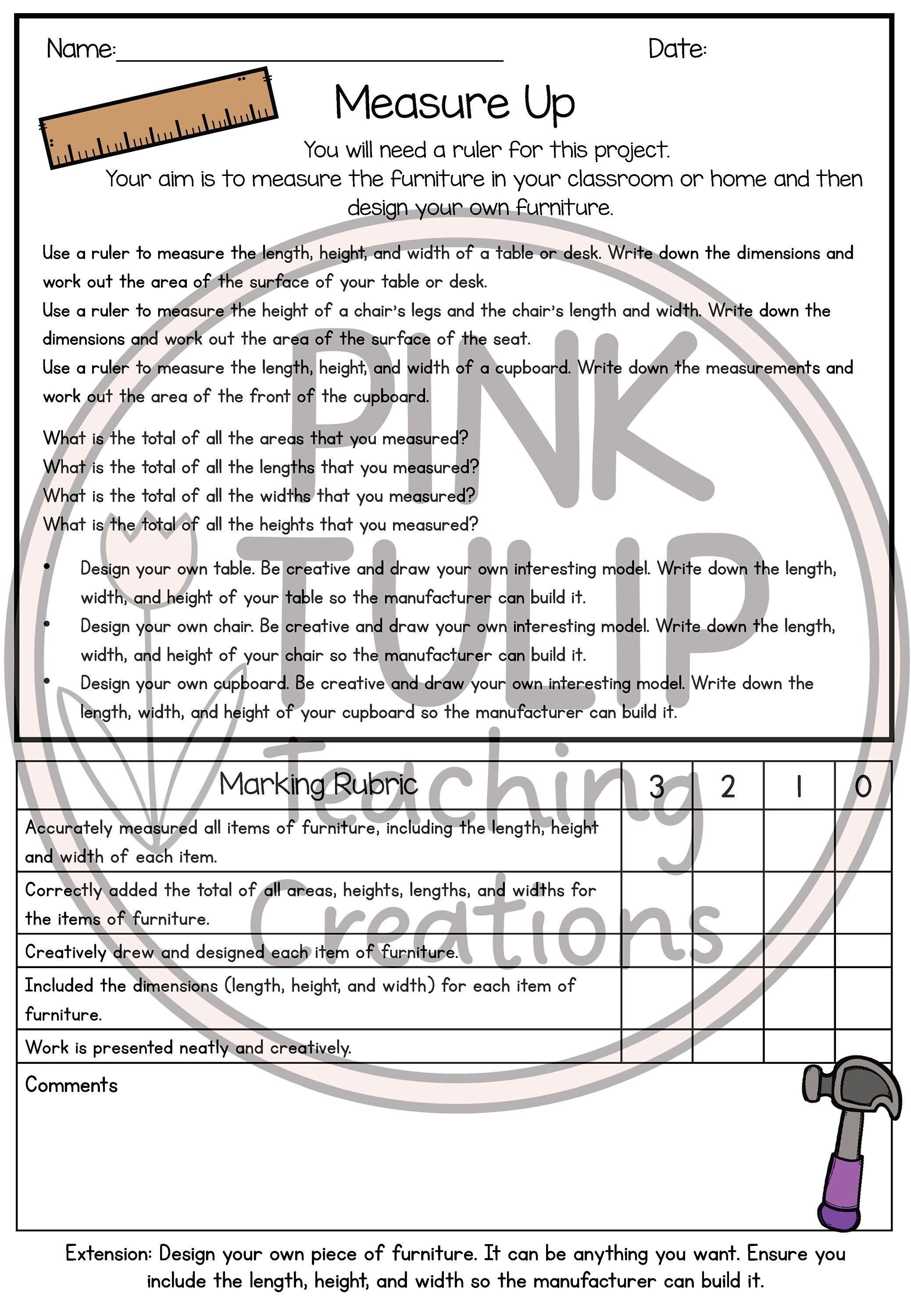 Measure up Numeracy Assignment - Measurement and Basic Operations - Etsy