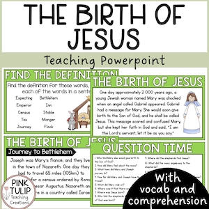 The Birth of Jesus Powerpoint - Guided Teaching - Etsy