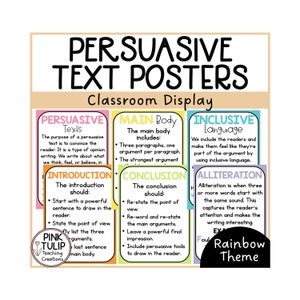 Persuasive Text Posters - Classroom Decor - Etsy