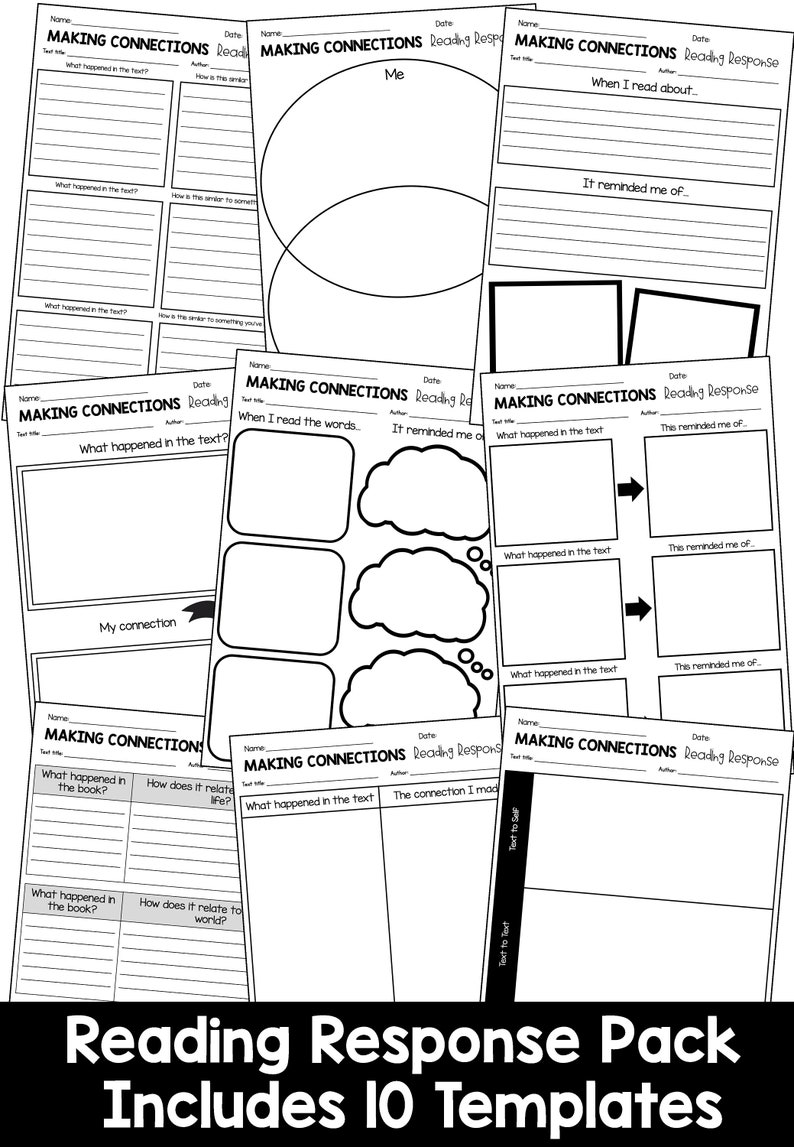 Making Connections (connecting) - Reading Comprehension Bundle - Etsy