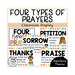 Four Types of Catholic Prayer Posters - Classroom Decor - Etsy