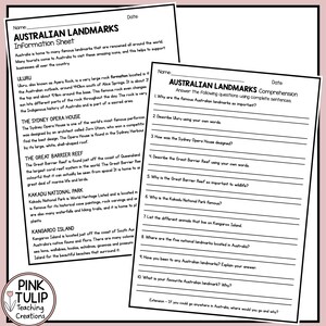 Australian Geography - Learning Activity Pack - Etsy