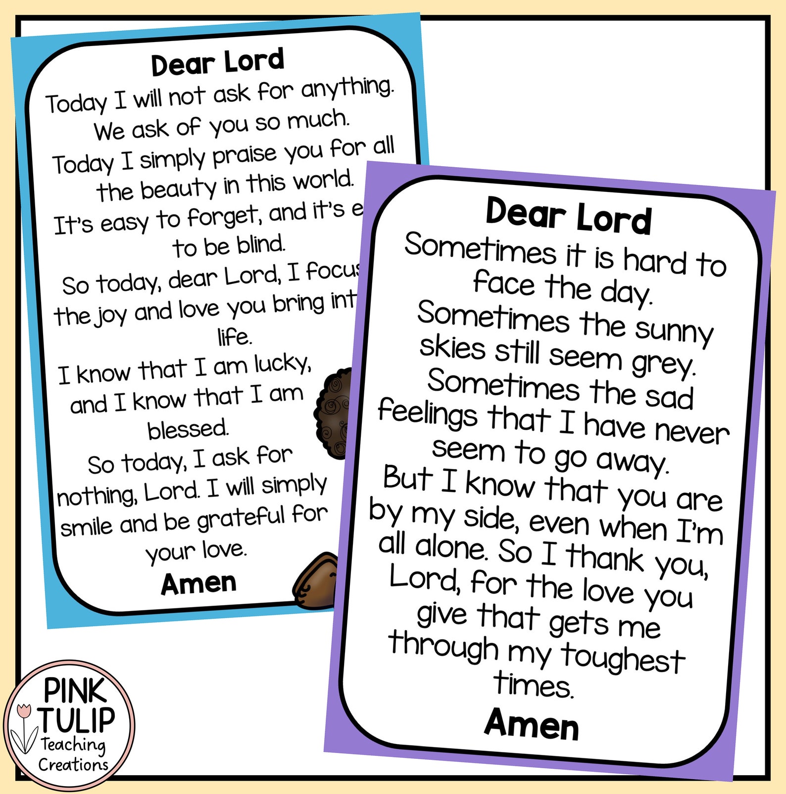 Pack of Beautiful Catholic Classroom Prayers - Etsy