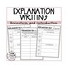 Explanation Writing - Brainstorm and Introduction Worksheets - Etsy