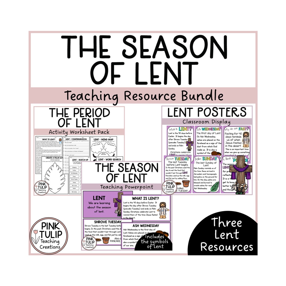 The Season of Lent - Teaching Bundle - Etsy