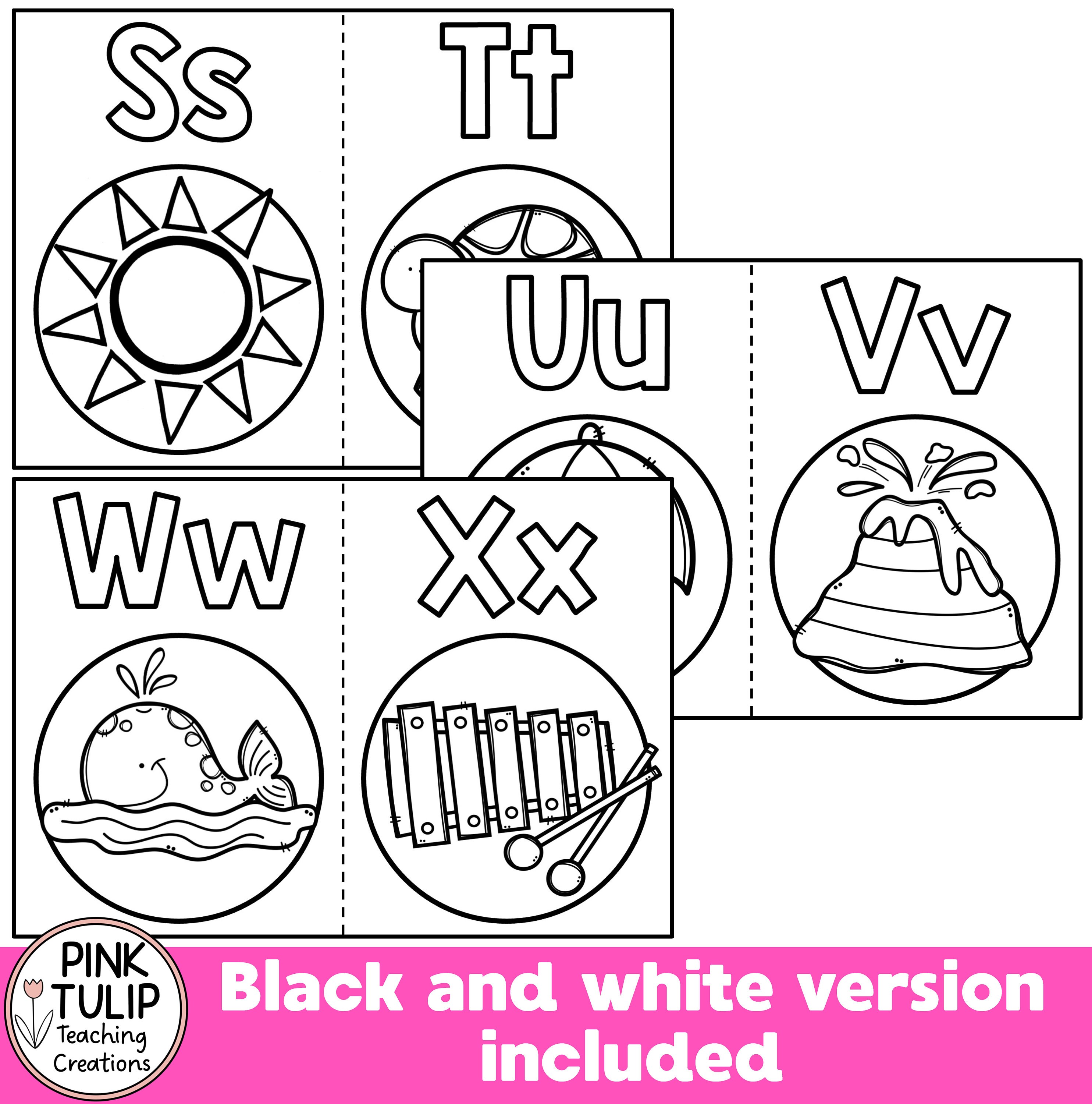 Alphabet Flash Cards Bright Rainbow Theme - Etsy