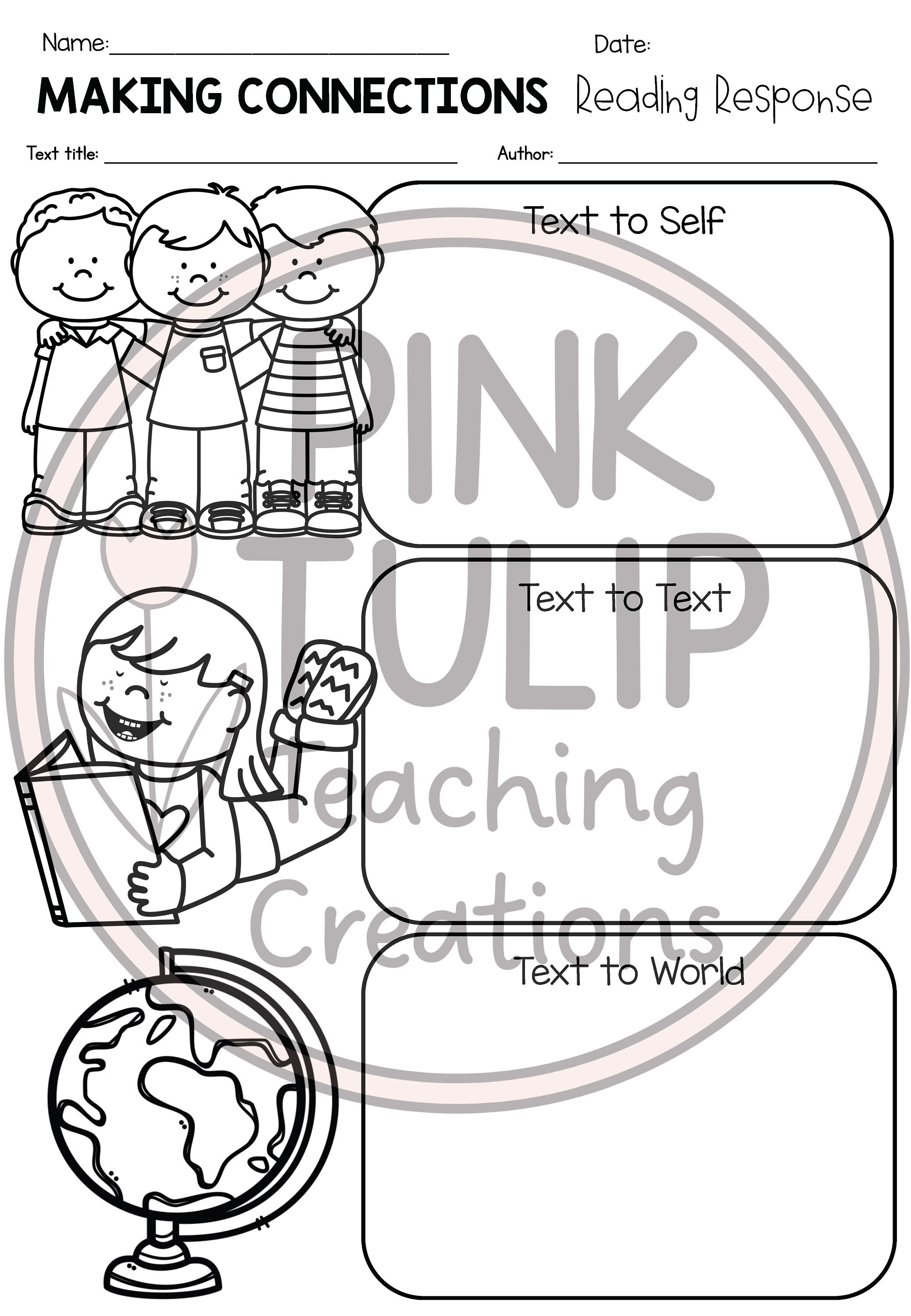 Making Connections (connecting) Reading Response Pack - Templates for ...