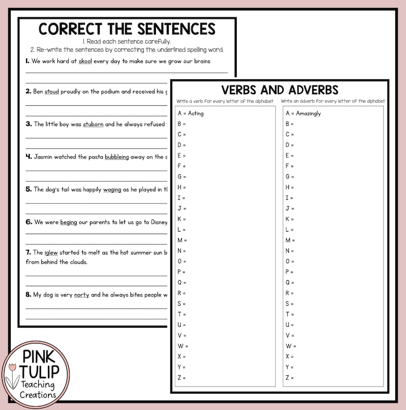No Prep Early Finisher Worksheet Pack - Great for Substitute Teachers ...
