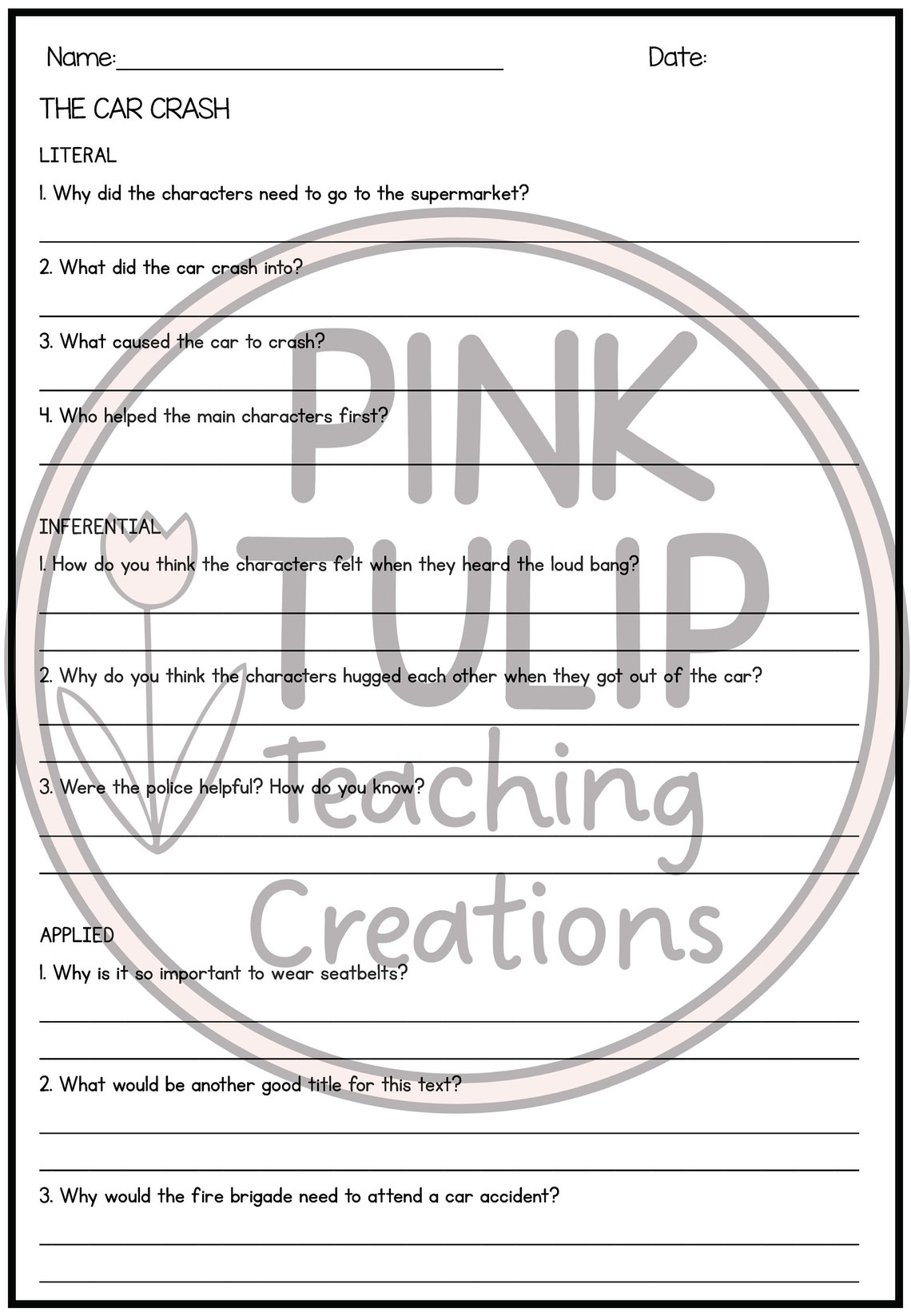 Comprehension Worksheets - Reading Strategies Set #1 - Etsy