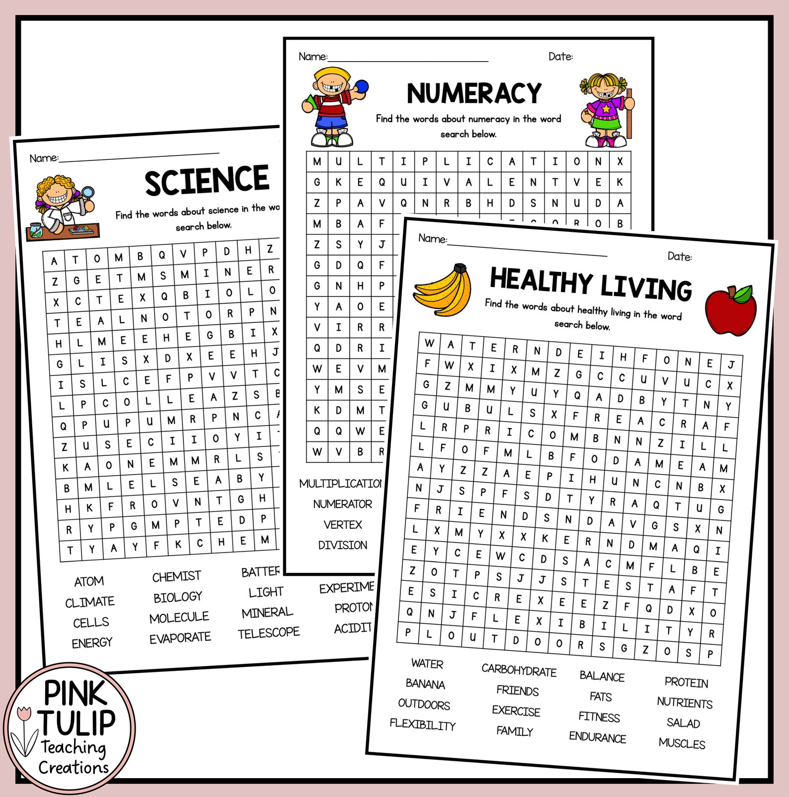 20 Themed Word Searches With Answers - Etsy