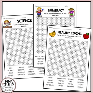 20 Themed Word Searches With Answers - Etsy