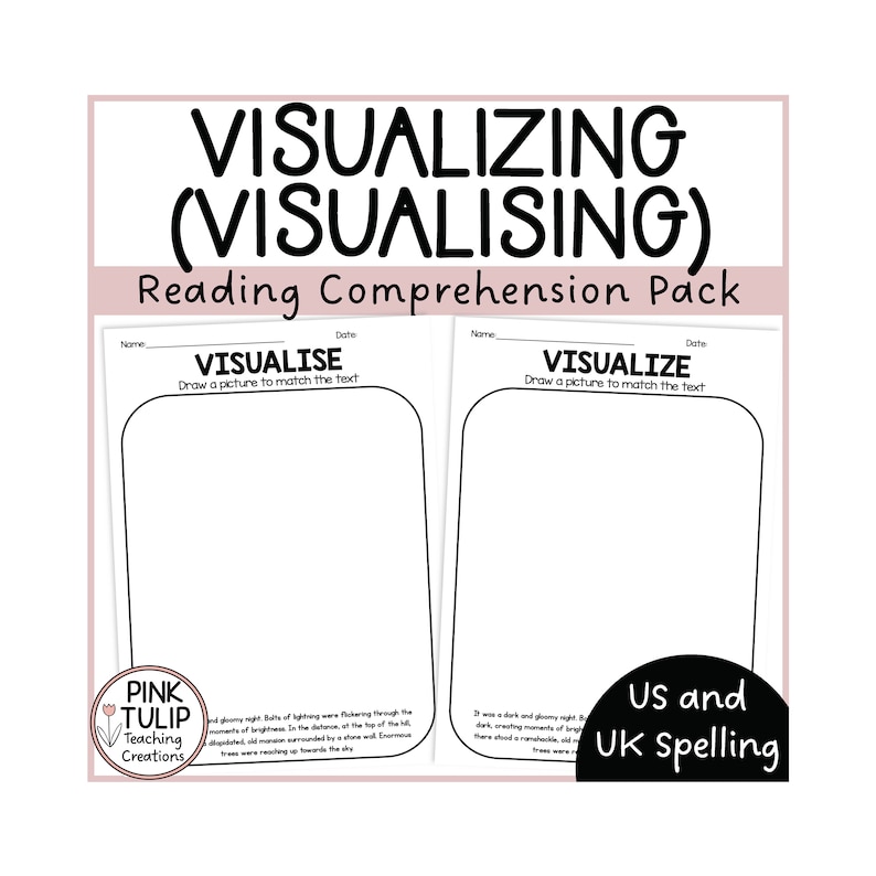 Visualizing visualising Reading Comprehension Worksheet - Etsy