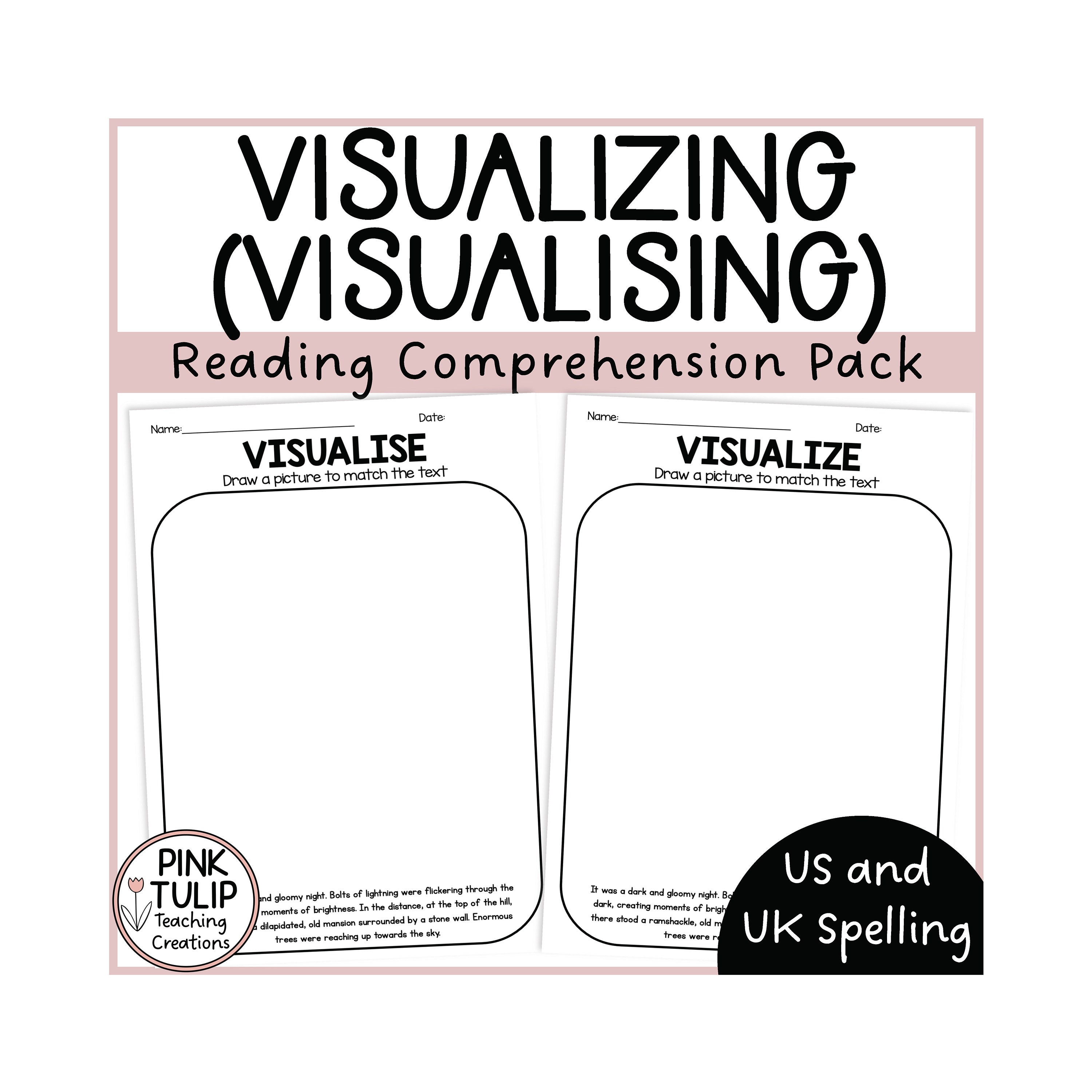 Visualizing (visualising) - Reading Comprehension Worksheet Pack - Etsy ...