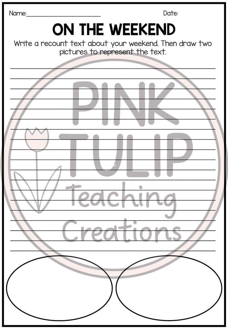 Recount Writing - Prompts and Template - Etsy