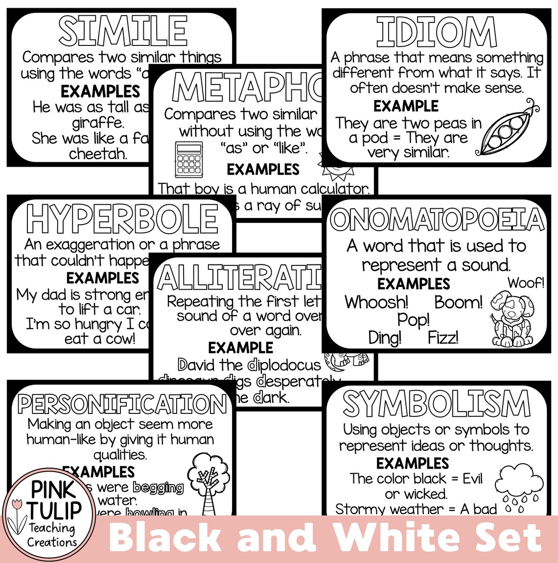 Figurative Language Posters - Classroom Decor - Etsy