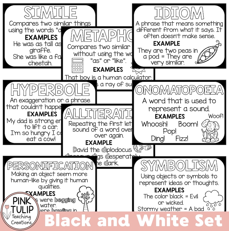Figurative Language Posters - Classroom Decor - Etsy