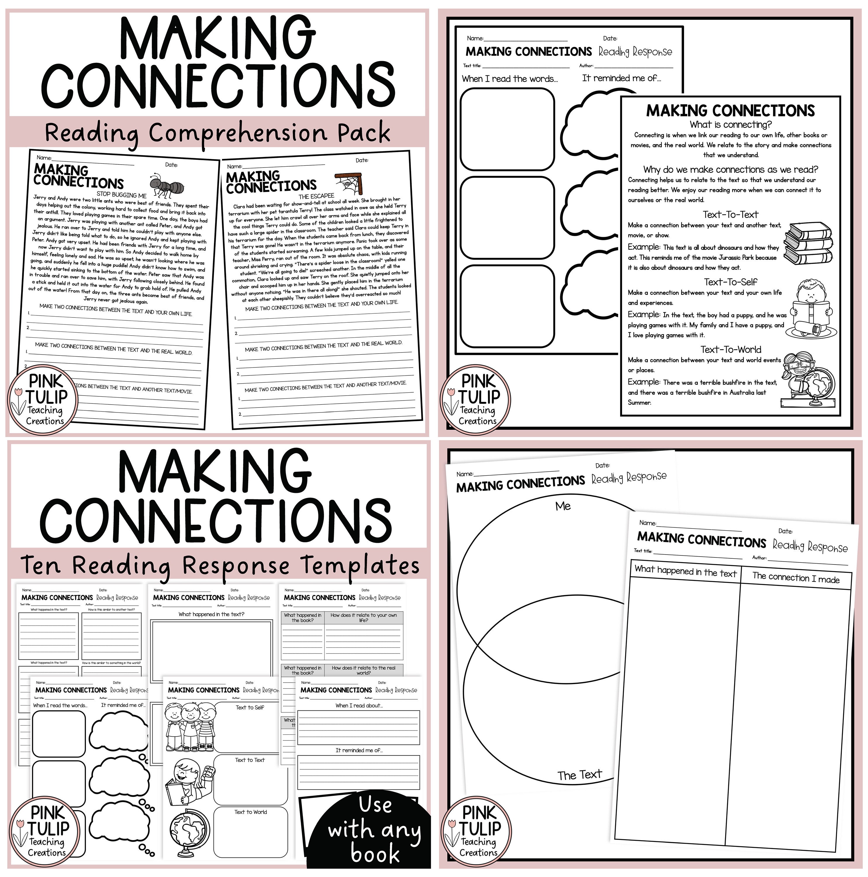 Making Connections (connecting) - Reading Comprehension Bundle - Etsy