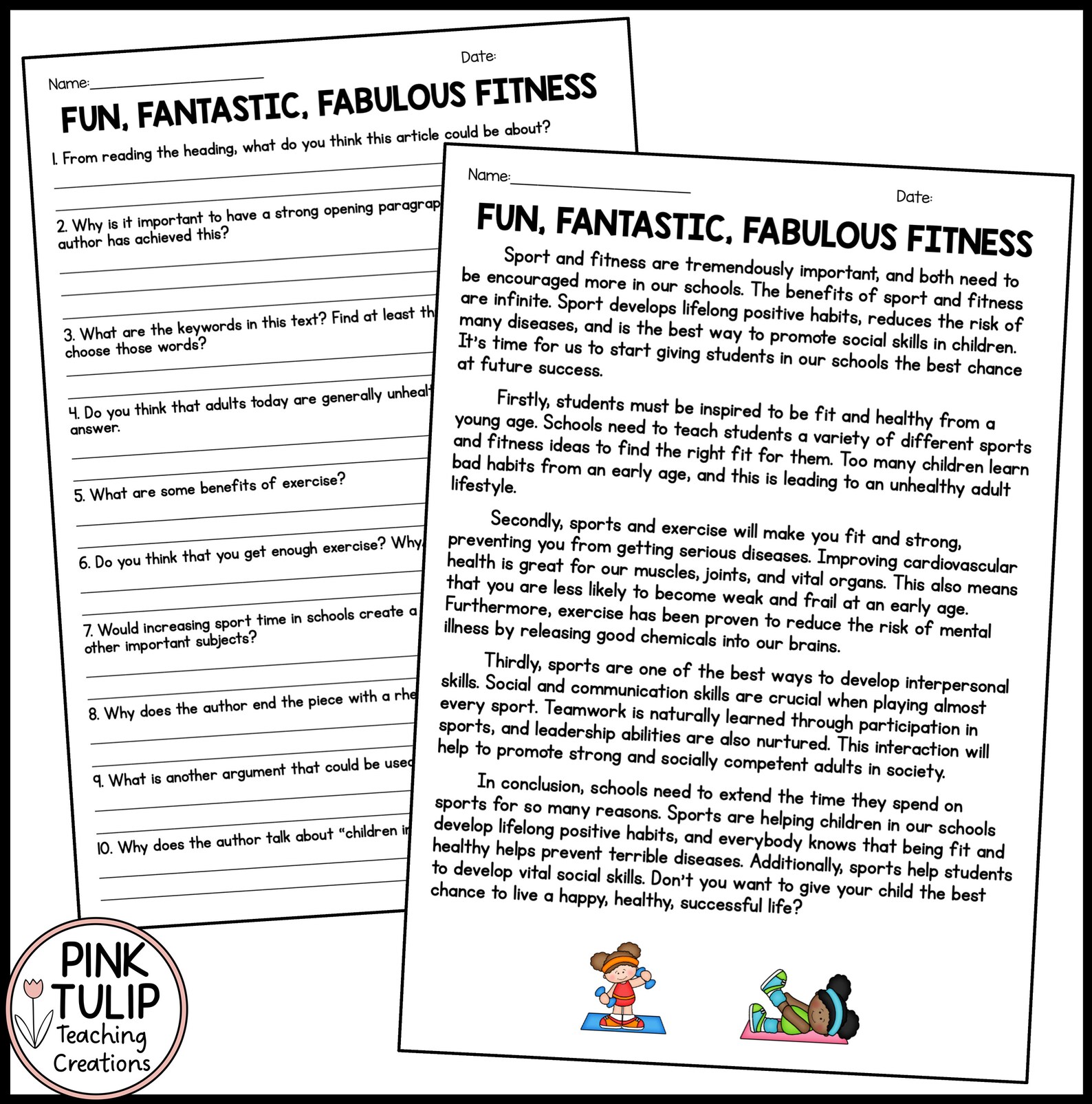 Persuasive Text Examples - Ten Reading Samples With Comprehension - Etsy