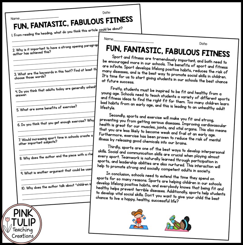 Persuasive Text Examples - Ten Reading Samples With Comprehension - Etsy