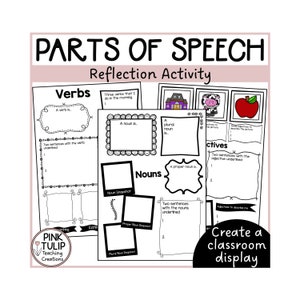 Parts of Speech Reflection Activity - Etsy