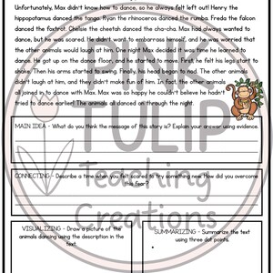 Comprehension Worksheets - Reading Strategies Set #4 - Etsy