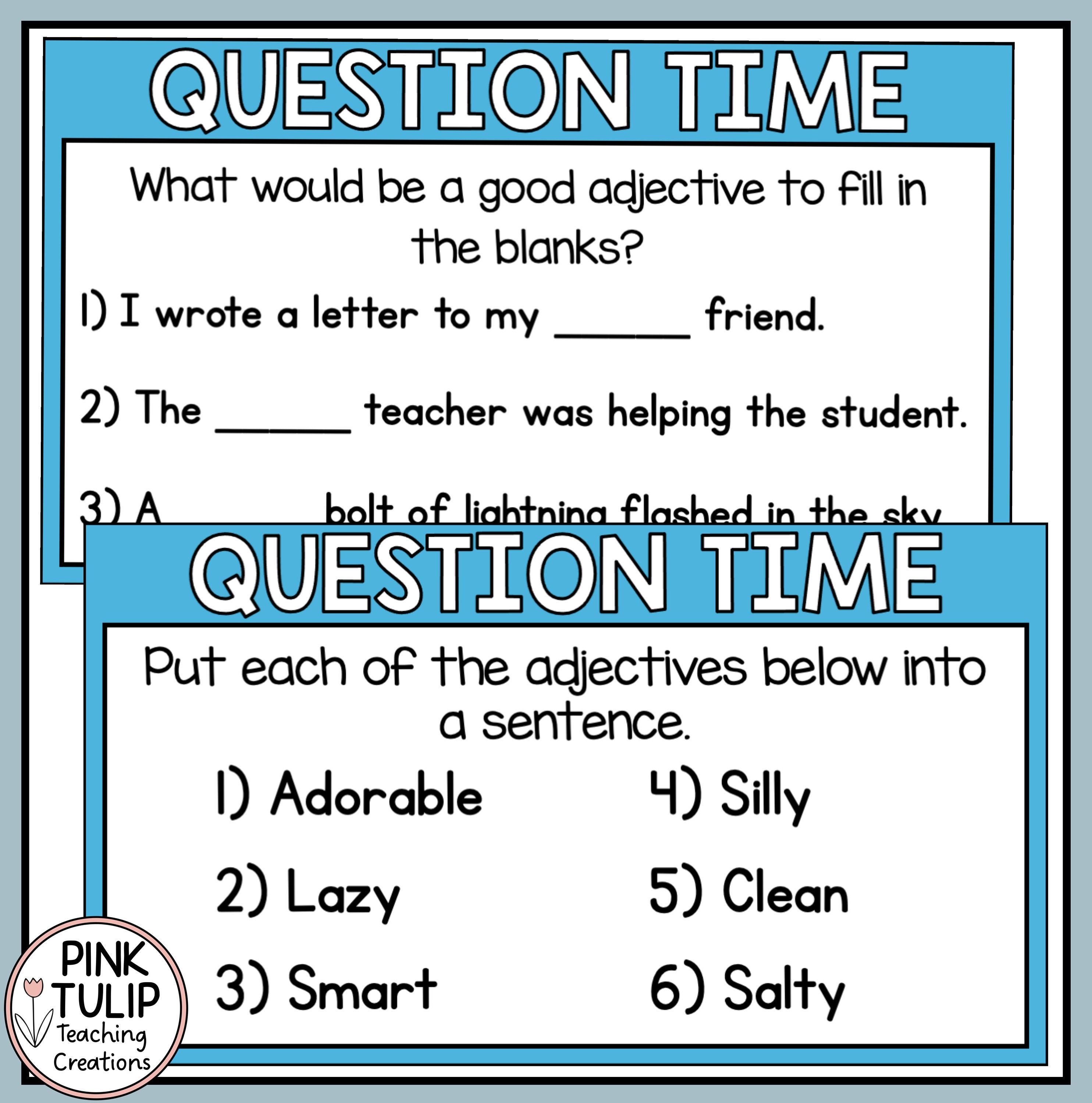 Adjectives Grammar Powerpoint - Guided Teaching - Etsy