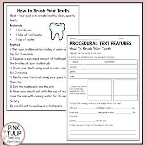 Procedural Text Examples - Ten Reading Samples With Comprehension - Etsy