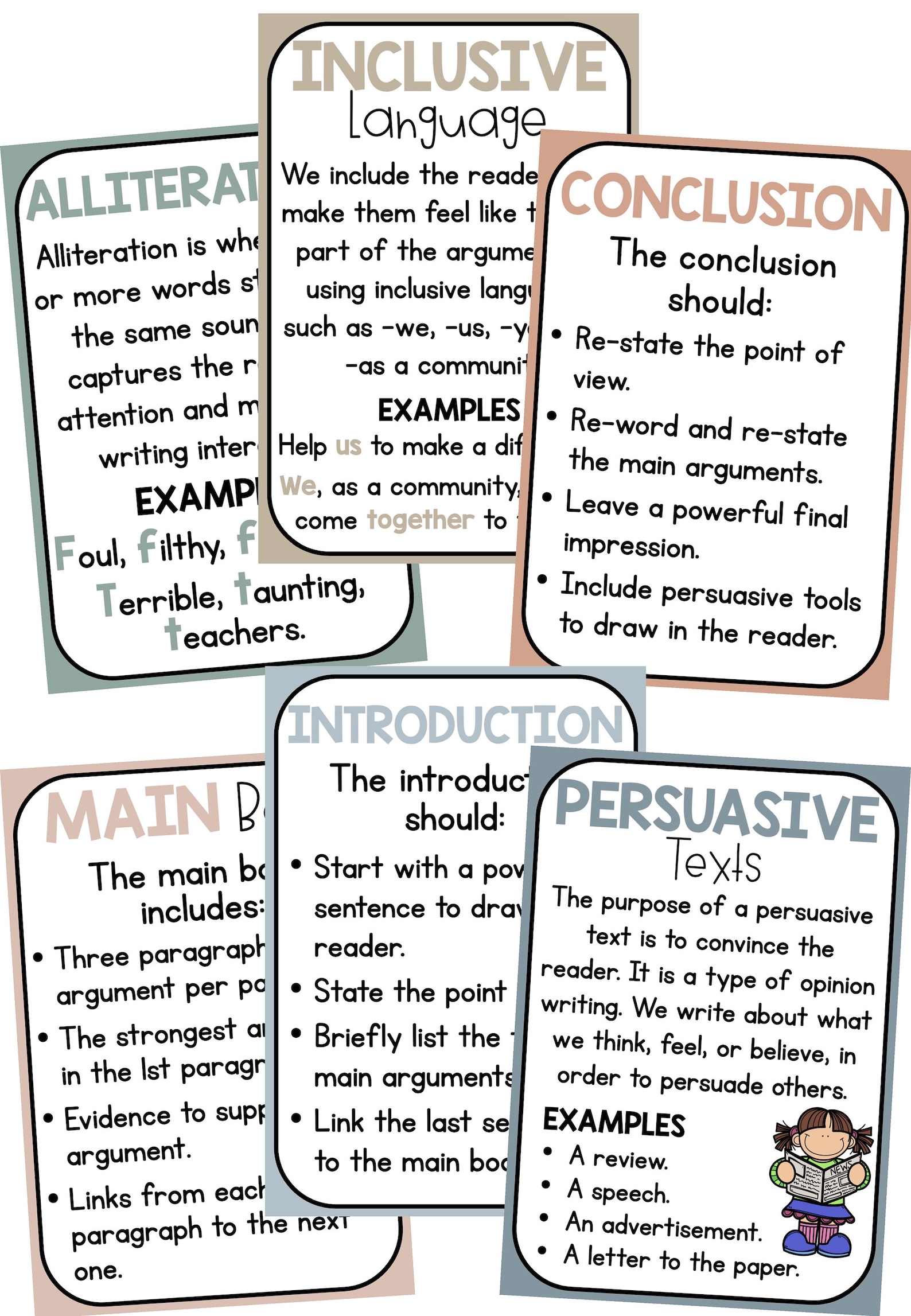 Persuasive Text Posters Earth Tones Classroom Decor - Etsy