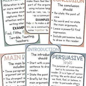 Persuasive Text Posters - Earth Tones Classroom Decor - Etsy
