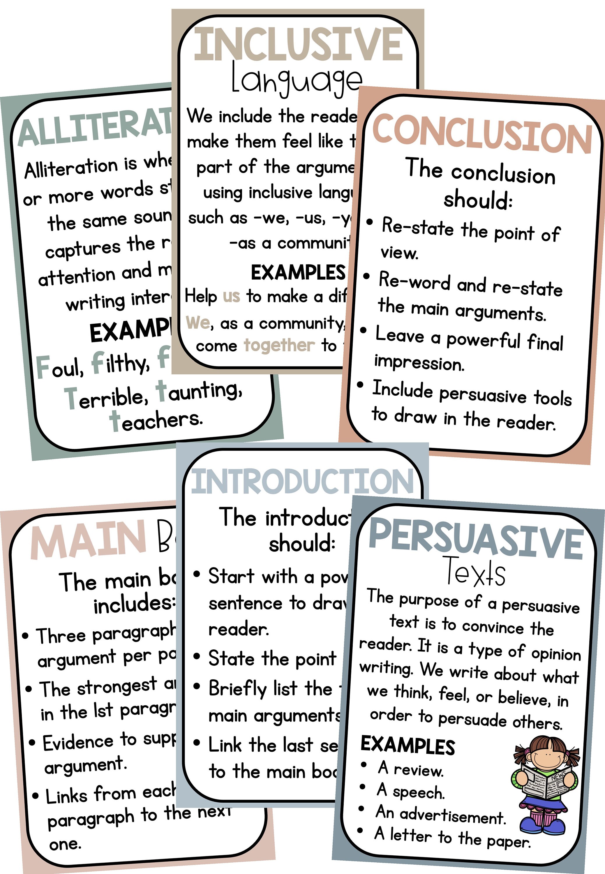 Persuasive Text Posters Earth Tones Classroom Decor - Etsy