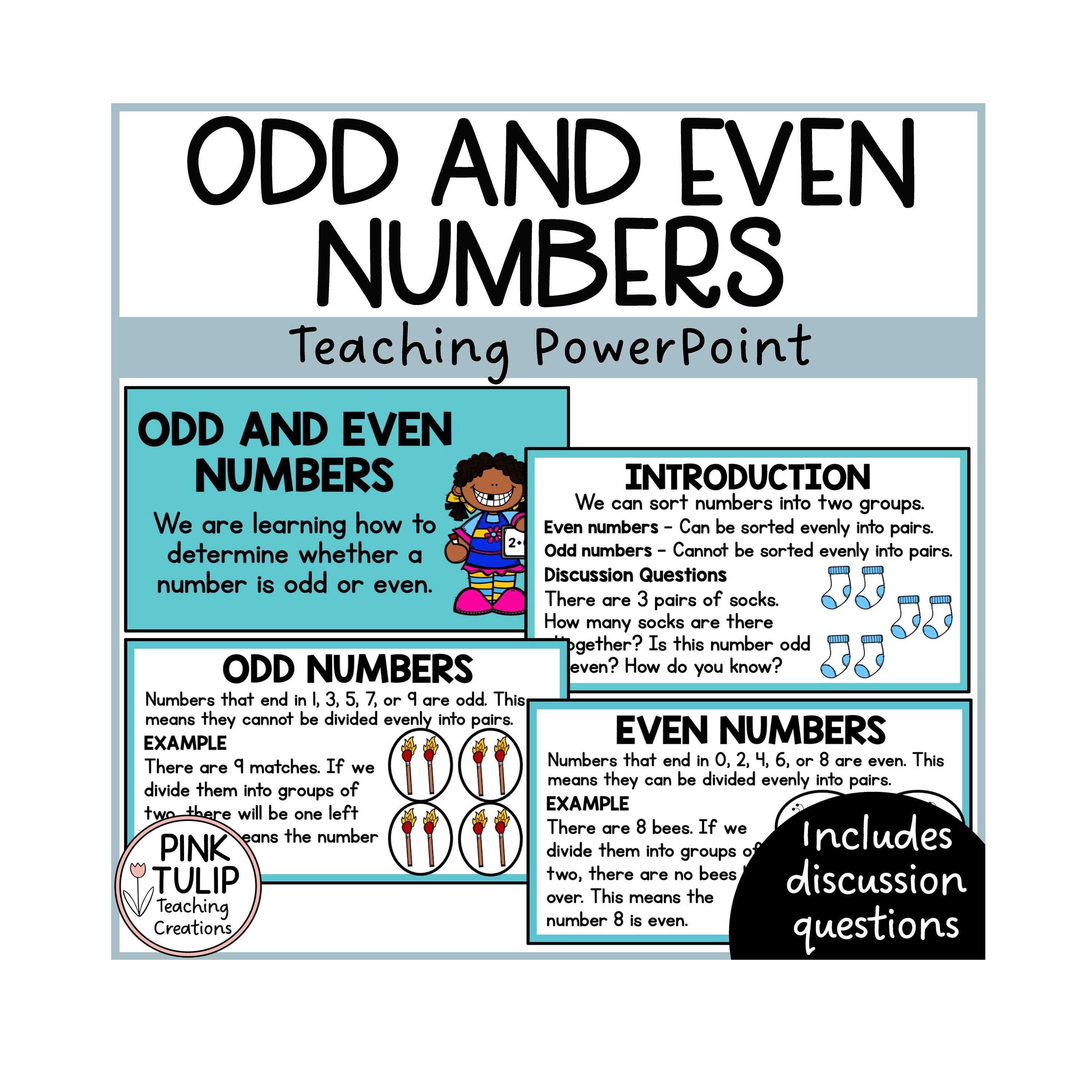 Odd and Even Numbers Teaching Powerpoint Presentation - Etsy