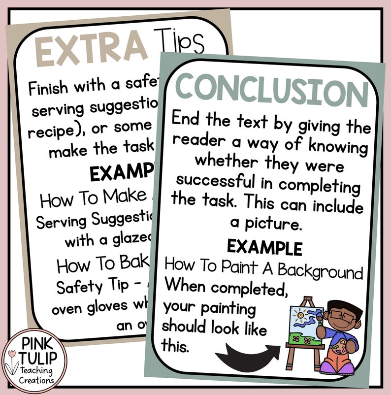 Procedural Text Posters - Earth Tones Classroom Decor - Etsy