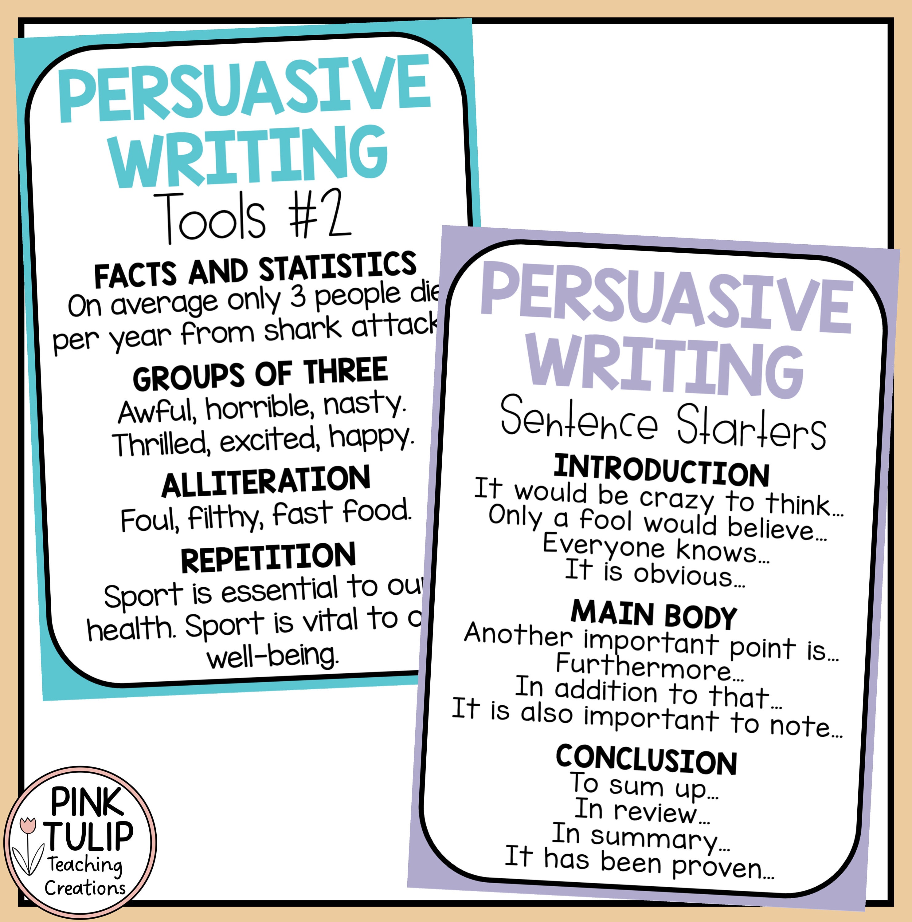 Persuasive Writing Posters - Classroom Decor - Etsy