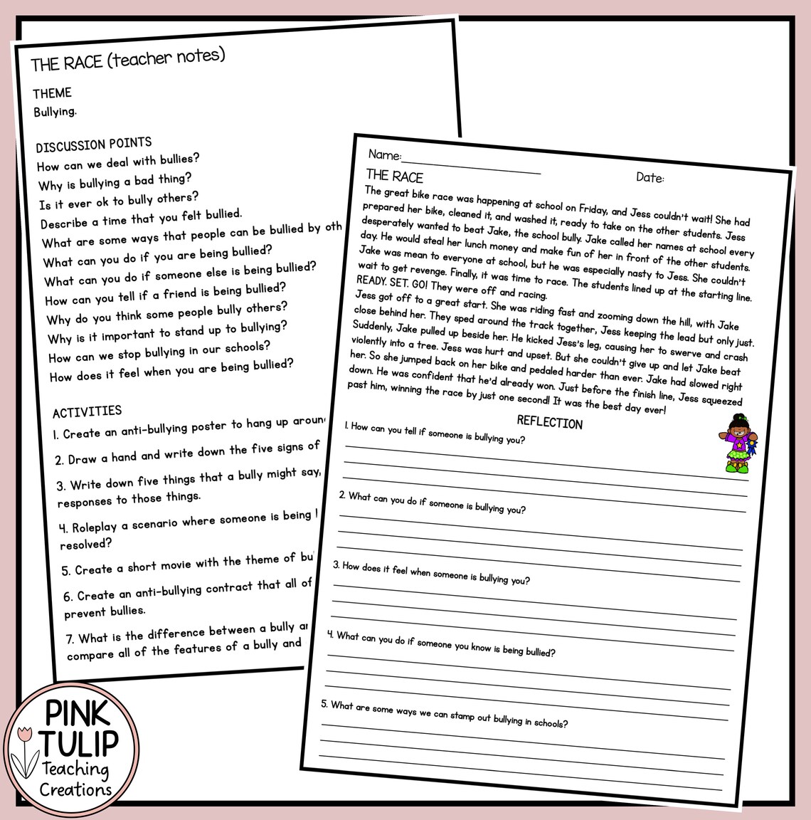Social Emotional Comprehension Passages - With Reflection Questions - Etsy