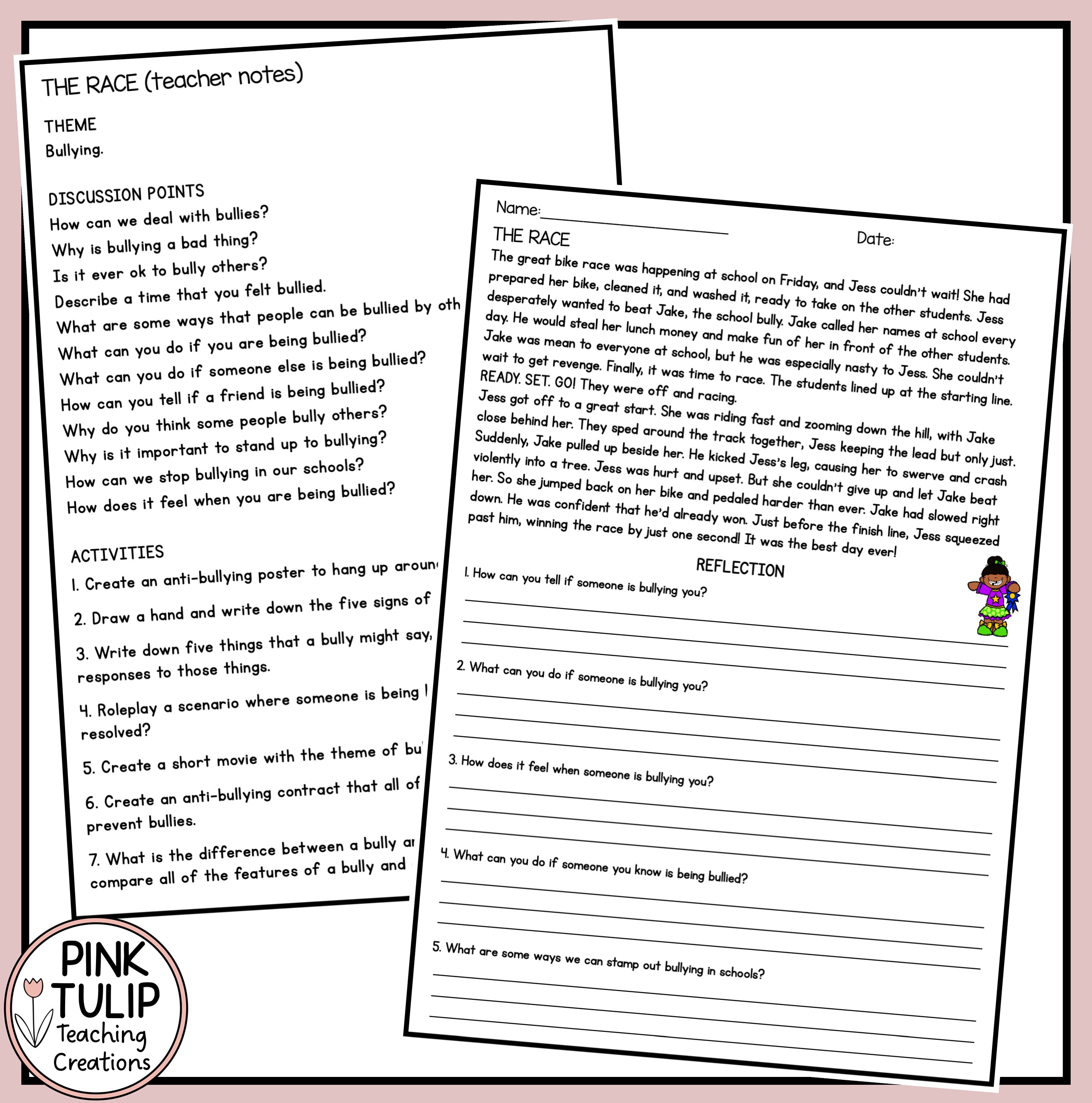 Social Emotional Comprehension Passages - With Reflection Questions - Etsy