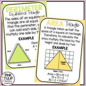 Area and Perimeter Posters - Classroom Decor - Etsy