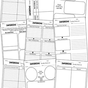 Making Inferences (inferring) Reading Response Pack - Templates for Any ...