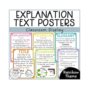 Explanation Text Posters - Classroom Decor - Etsy