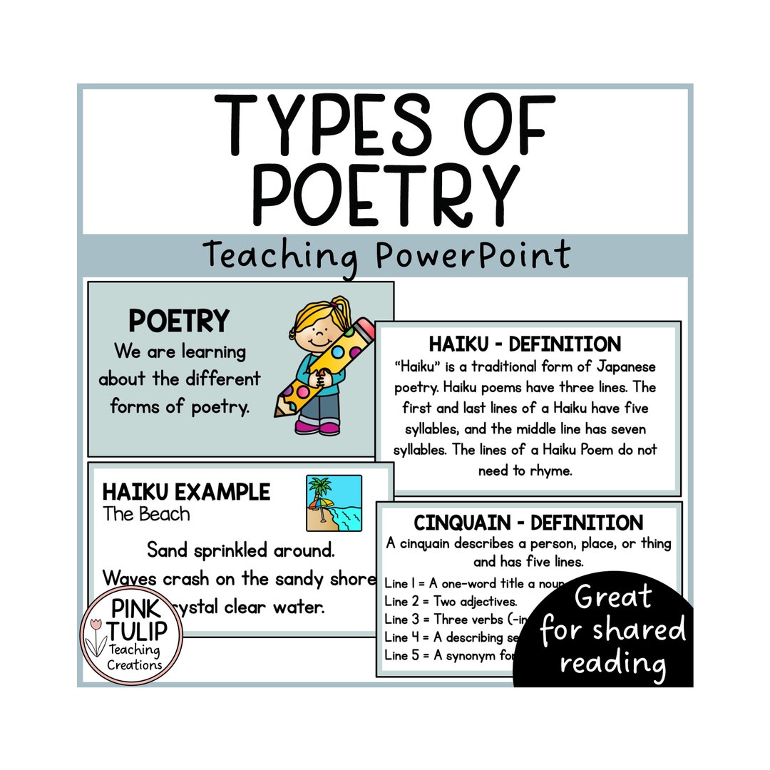 Poetry Text Reading Writing Powerpoint Presentation - Guided Teaching ...