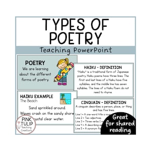 Poetry Text Reading Writing Powerpoint Presentation - Guided Teaching ...