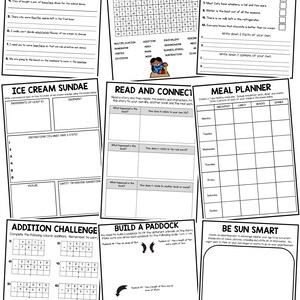 No Prep Early Finisher Worksheet Pack - Great for Substitute Teachers ...