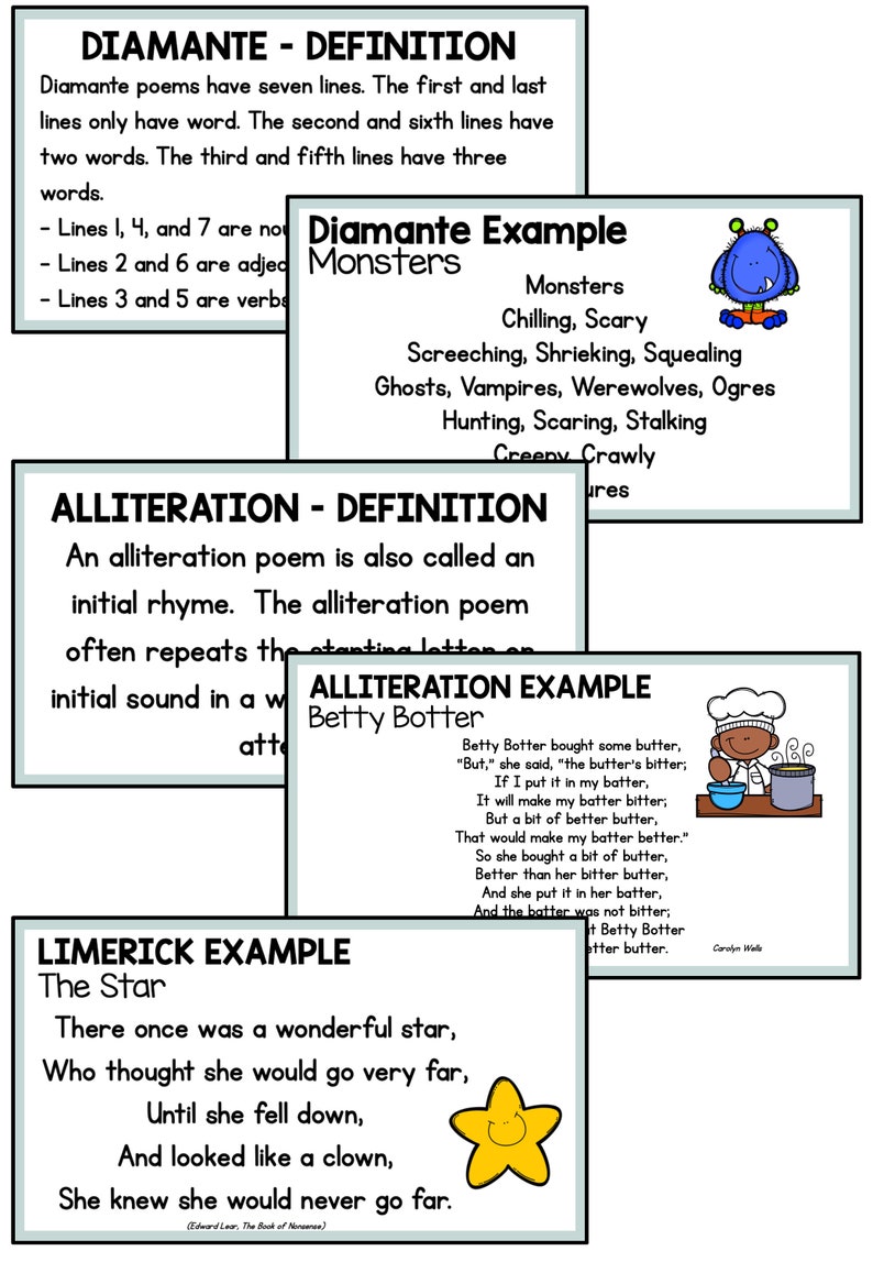 Poetry Text Reading Writing Powerpoint Presentation Guided Teaching - Etsy